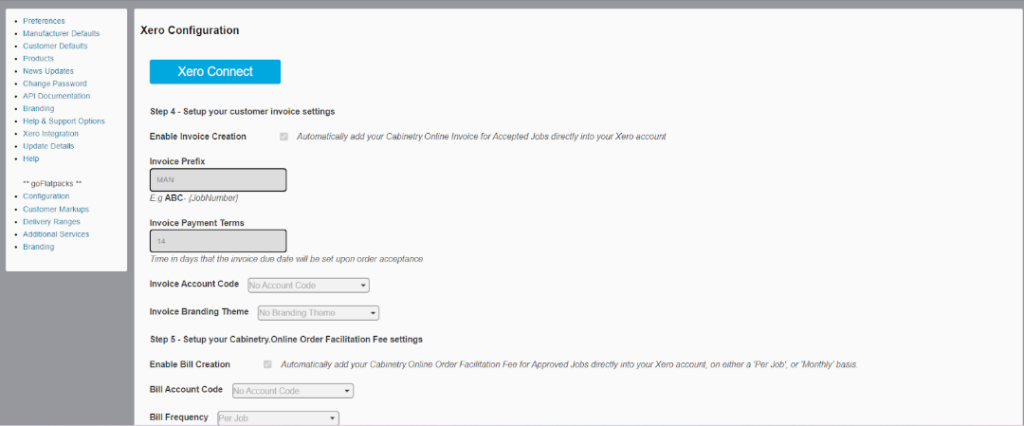 Xero Integration | Cabinetry.Online